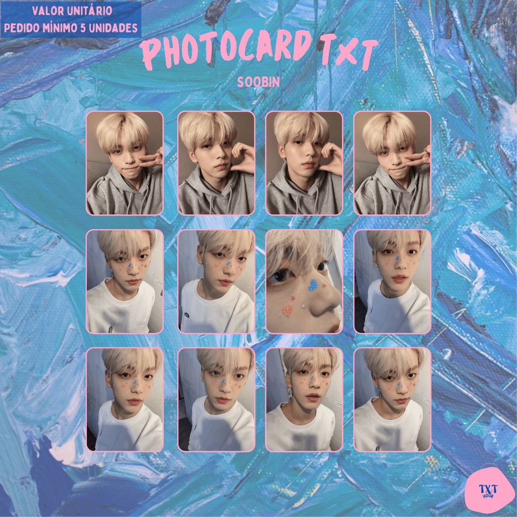 PHOTOCARD TXT (TOMORROW X TOGETHER) SOOBIN | kpop card fanmade | Shopee Brasil