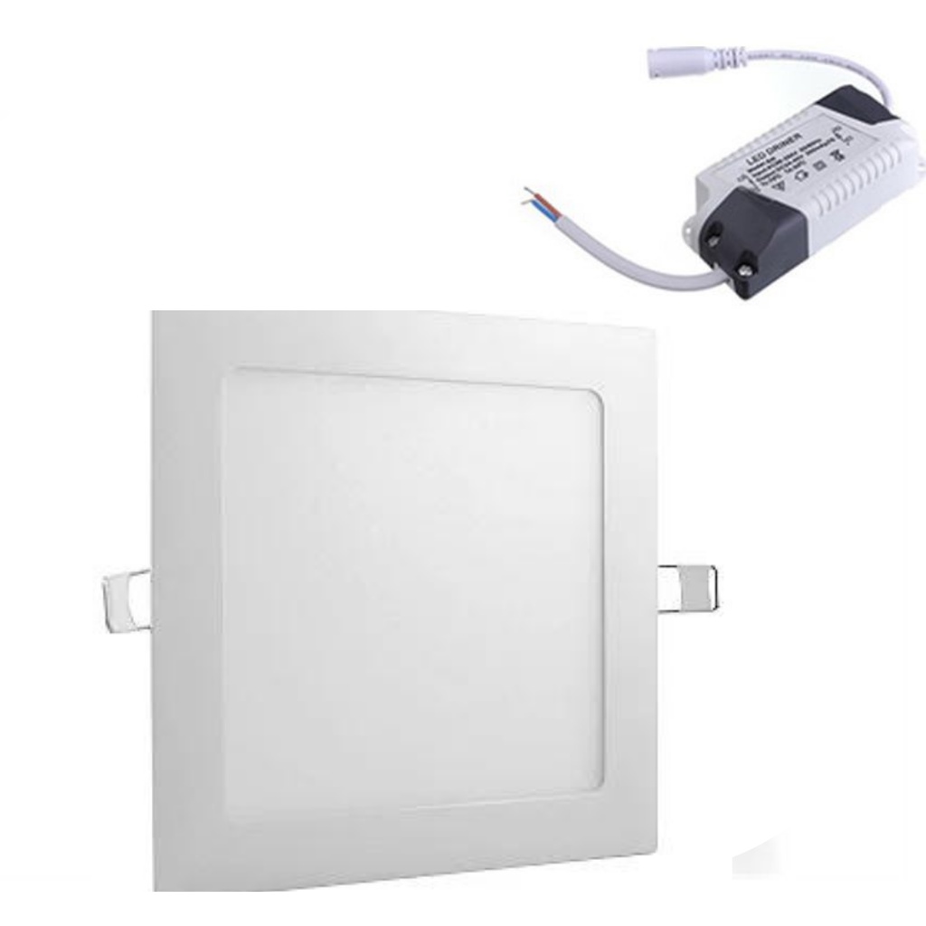 Painel Plafon Led 18w Embutir Quadrado 22x22 Luz Branco Frio 6500k | Shopee Brasil