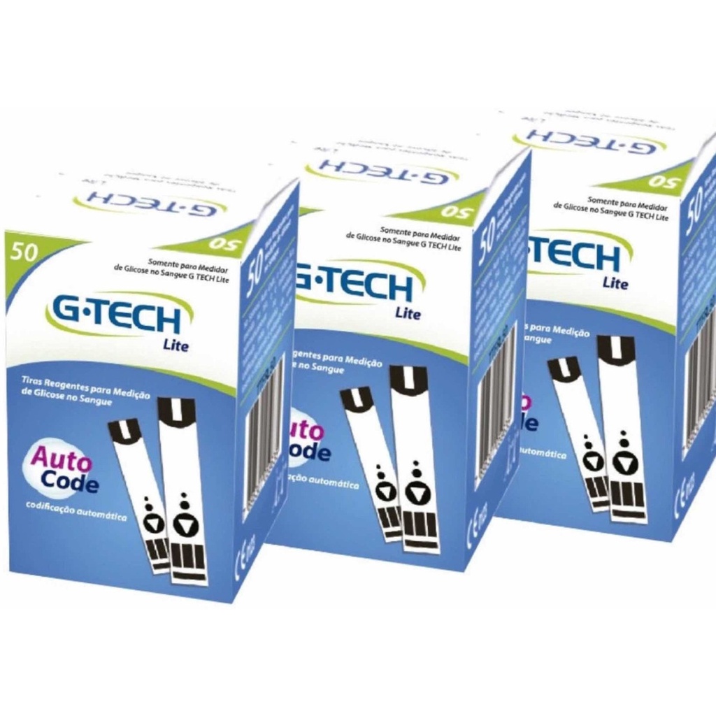 Tiras De Teste De Glicose G-tech Lite 03 CXS (150 UN) | Shopee Brasil