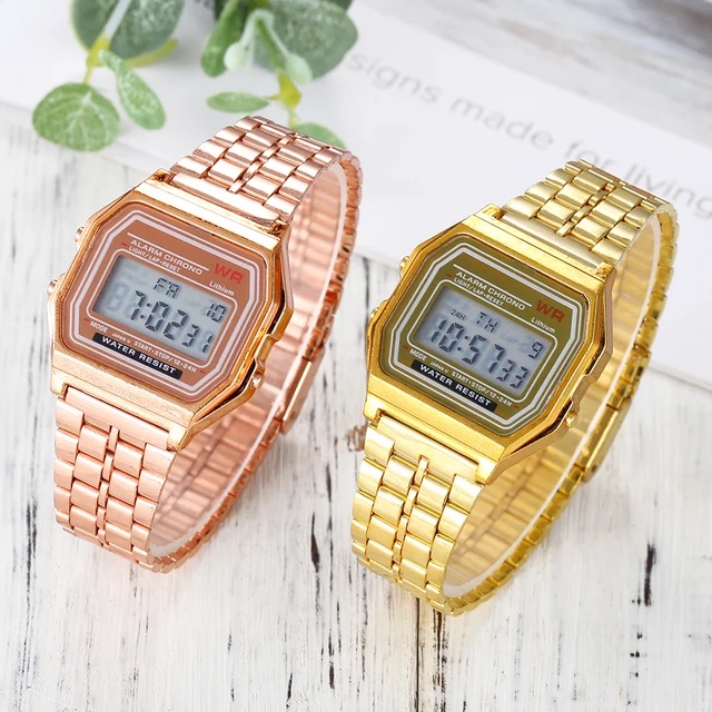 Relógio Digital Feminino Casio WR Retrô Vintage Com Alarme, Cronômetro ...