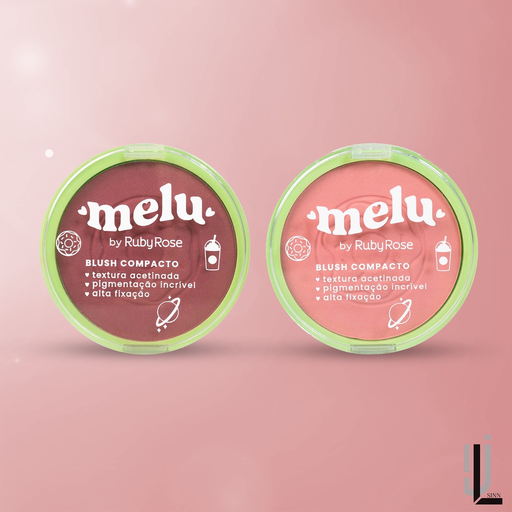 Blush Compacto Melu by Ruby Rose Vegano | Shopee Brasil