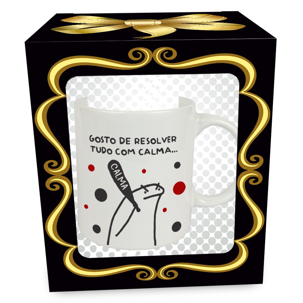 Caneca Personalizada Flork Meme Bentô Divertida - Eu Gosto de Resolver ...