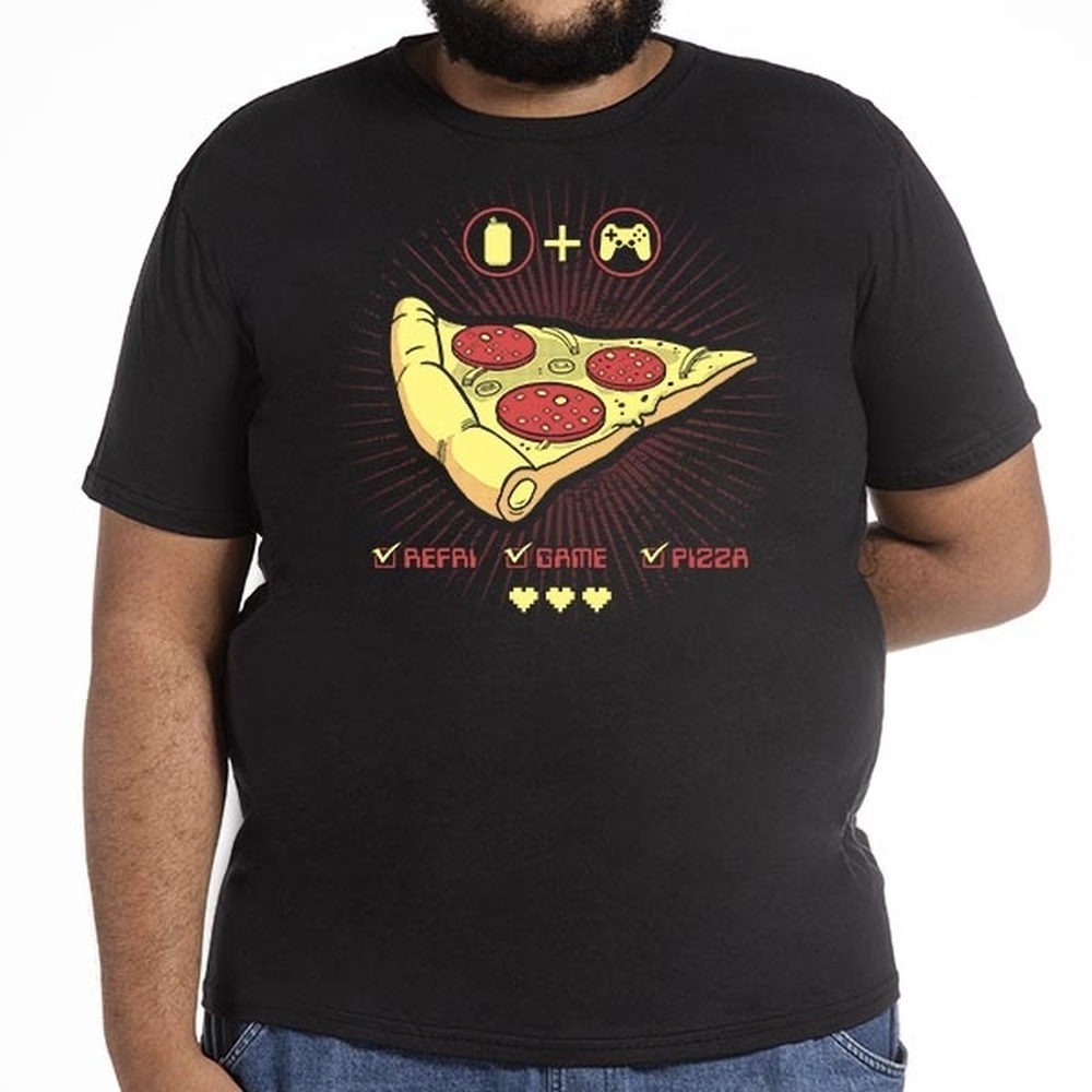 Camiseta PIZZA GAME Tradicional | Shopee Brasil
