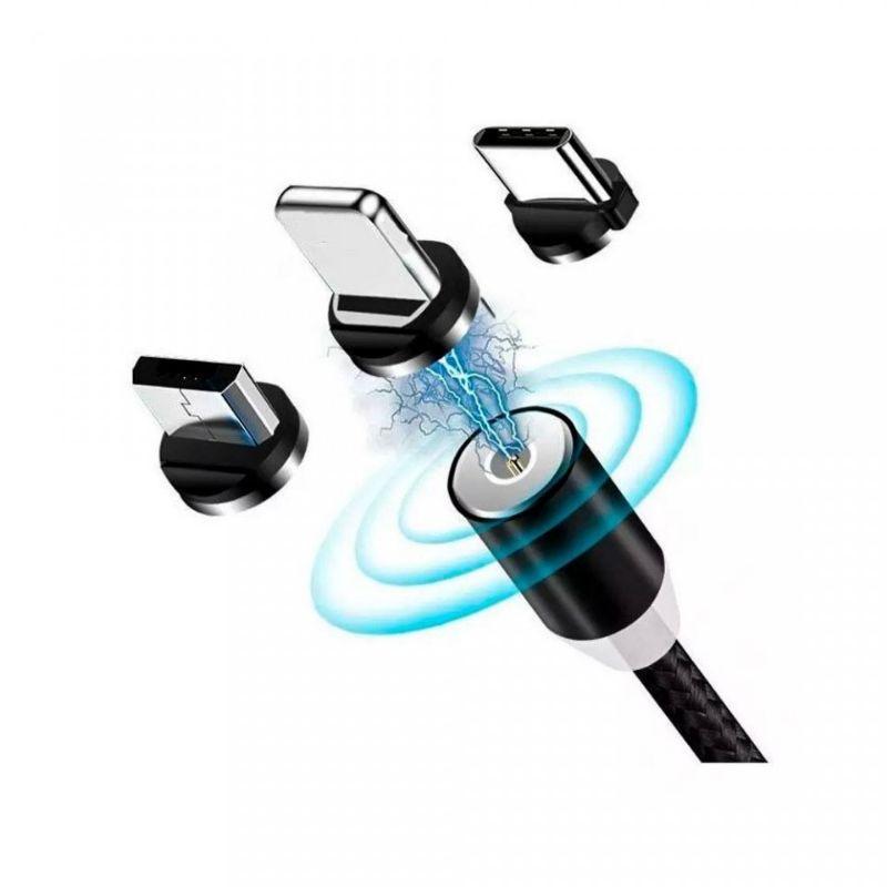 Cabo carregador magnetico 3 em 1 Micro Usb Tipo C Lightning garantia | Shopee Brasil