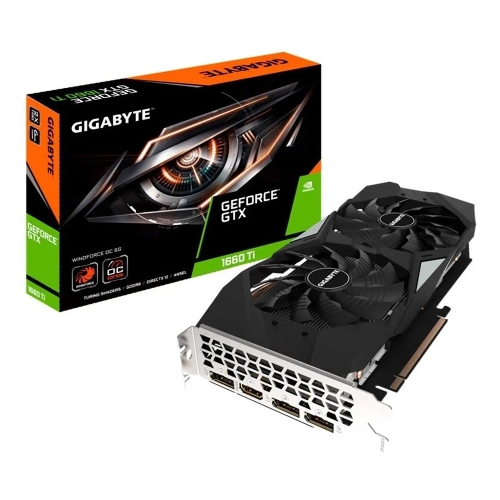Placa de vídeo Nvidia Gigabyte GeForce GTX 16 Series GTX 1660 Ti GV ...