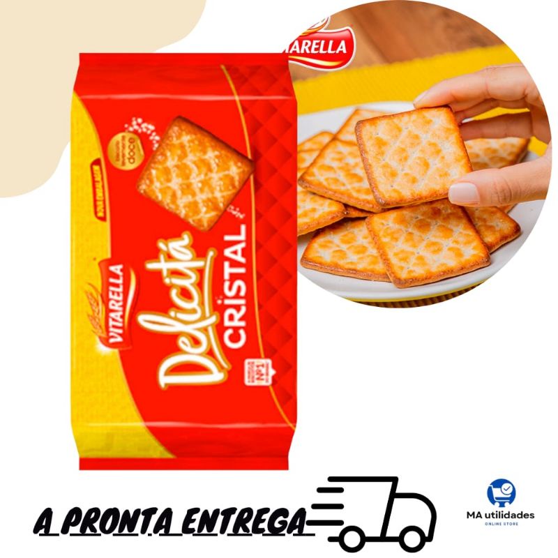 Biscoito Bolacha Delicita Cristal Vitarella Pacote 414g | Shopee Brasil