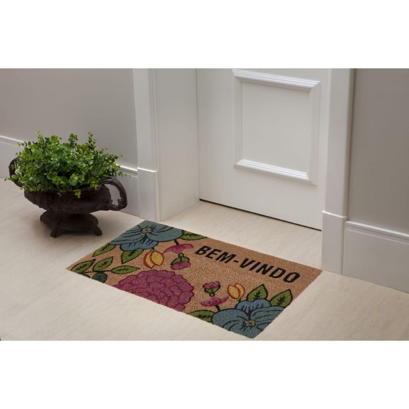 Capacho para porta de entrada, com estampas lindas e base em borracha ...