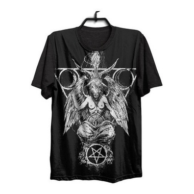 Camiseta Pentagrama Bode Satanismo Ocultismo 1539 3d estampa total full ...