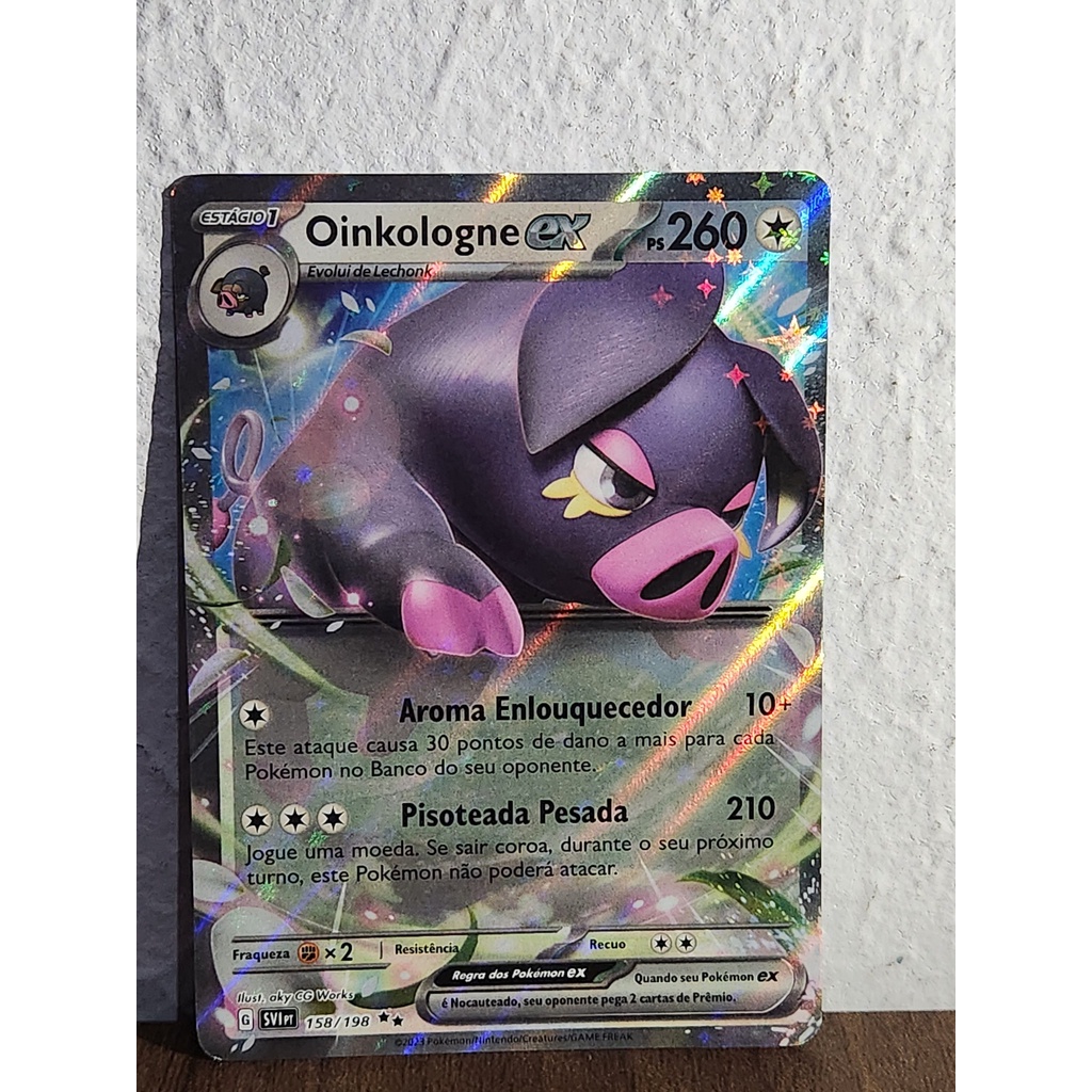 Carta Pokémon Oinkologne EX Coleção Escarlate e Violeta | Shopee Brasil