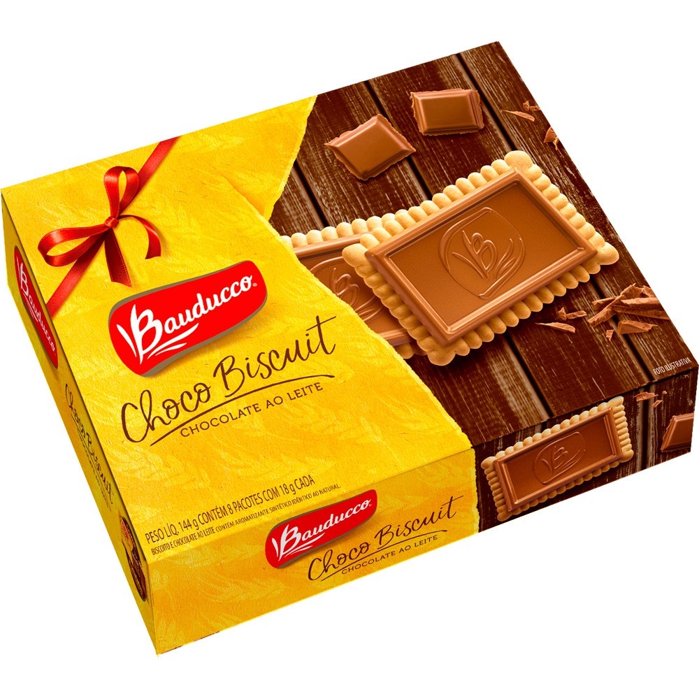 Choco Biscuit Ao Leite Bauducco 18 G - Desconto no Preço
