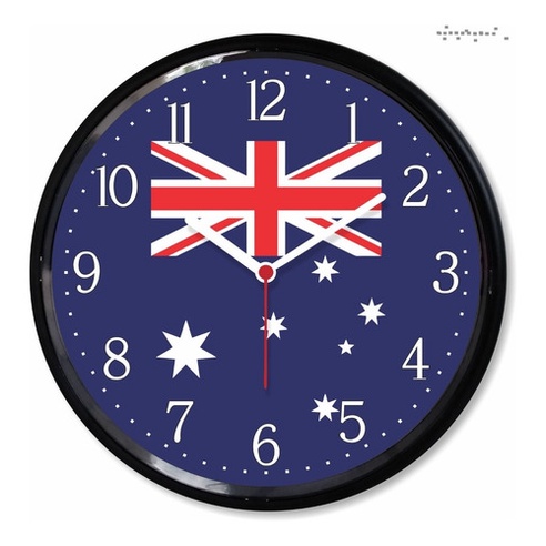 Relogio Parede Bandeira Australia Presente Decorativo Casa C/ Moldura ...
