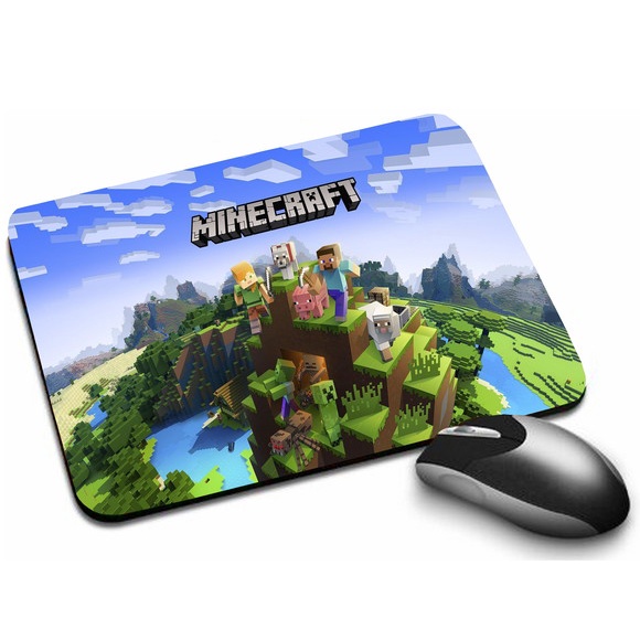 MousePad Pequeno 17x22cm Couro Deskpad Minecraft | Shopee Brasil