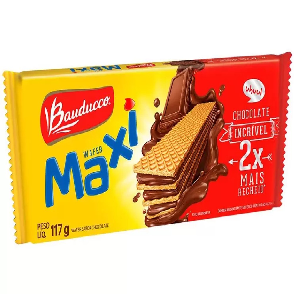 Wafer Bauducco Maxi Choc 117G | Shopee Brasil