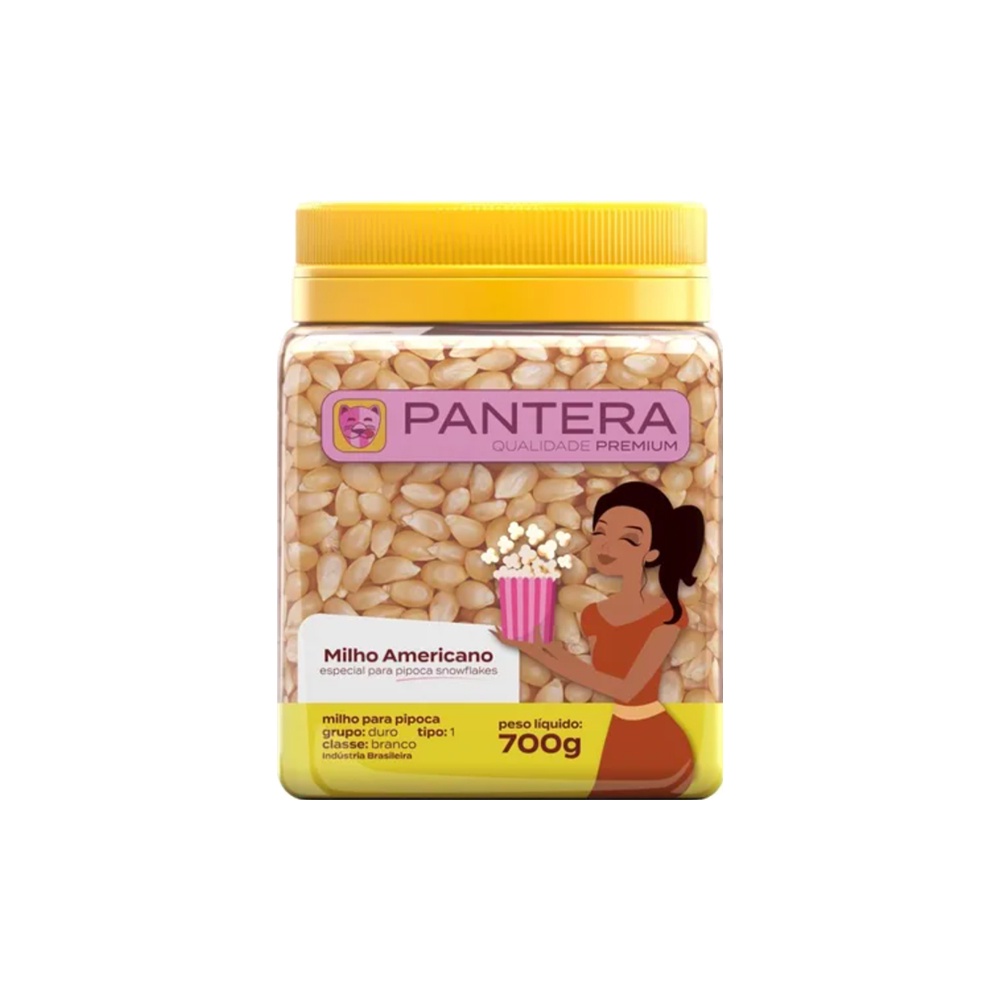 Milho De Pipoca Americano Pantera 700 G | Shopee Brasil