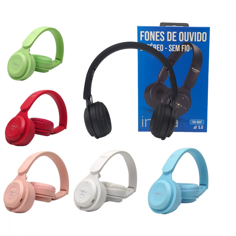 FONE AZUL BLUETOOTH FON-8687 - INOVA | Shopee Brasil