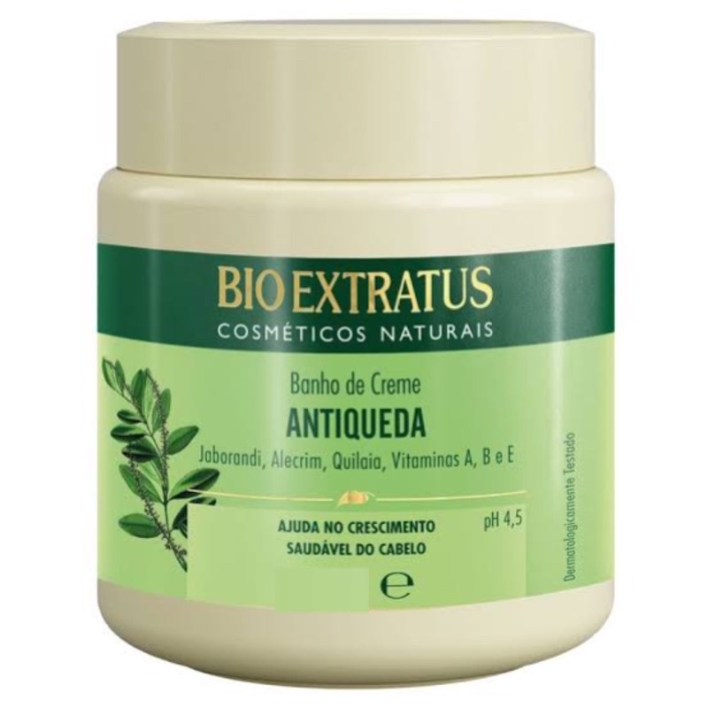 Banho de creme Antiqueda Jaborandi, Alecrim, Quilaia, Vitaminas A, B e ...