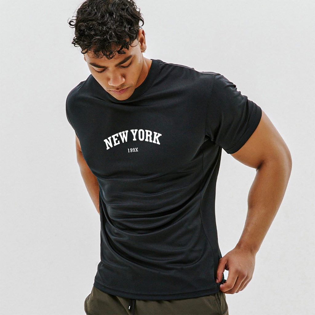 Camiseta Dry-fit Masculina Logo Cidade New York 199X Branca para ...