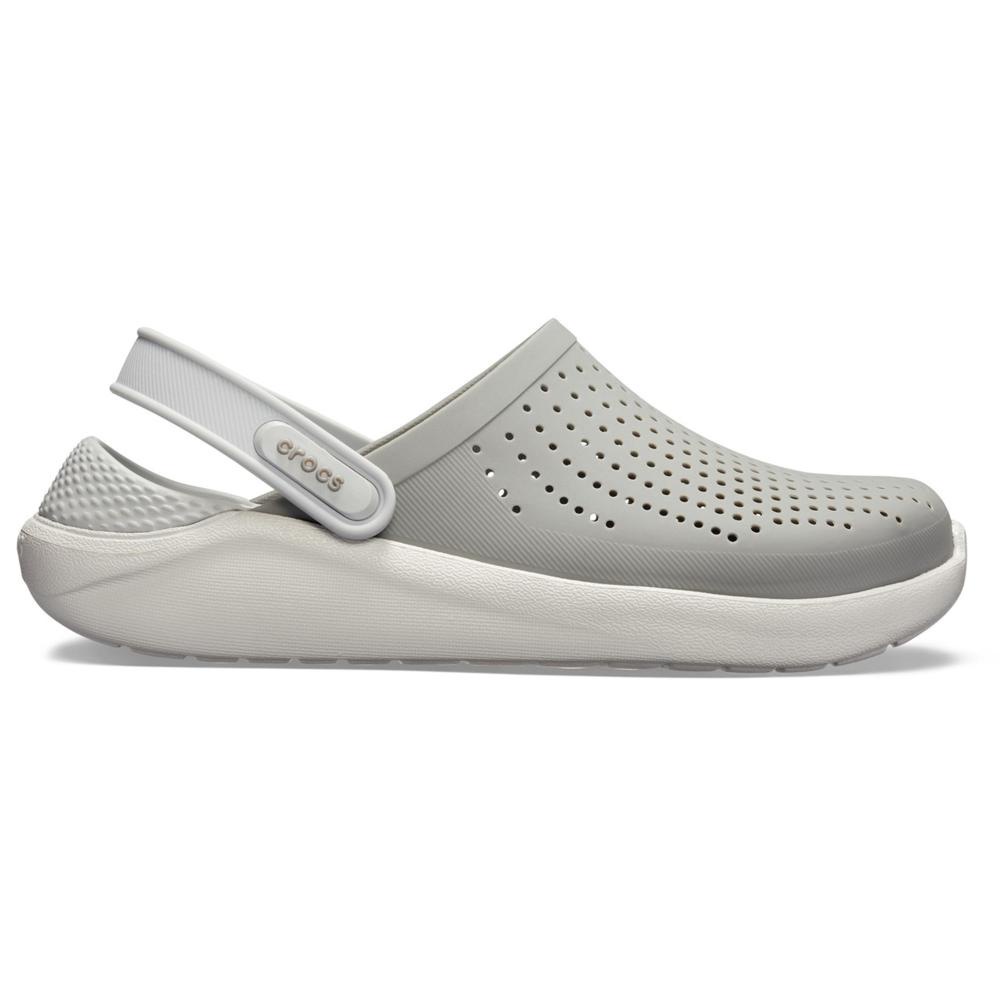 Crocs literide clog smoke/pearl white | Shopee Brasil