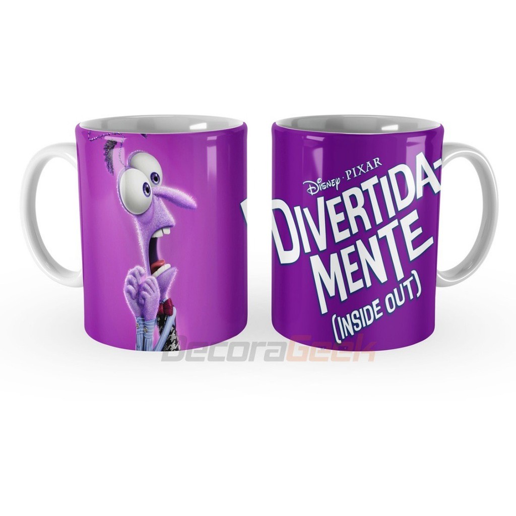 Caneca Divertida Mente divertidamente Medo filme inside out | Shopee Brasil