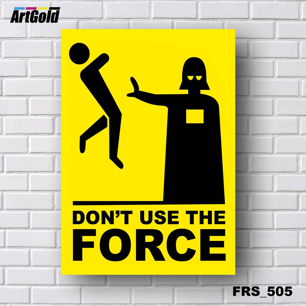 Placas Quadros Decorativos em MDF - Don`t use the Force | Shopee Brasil