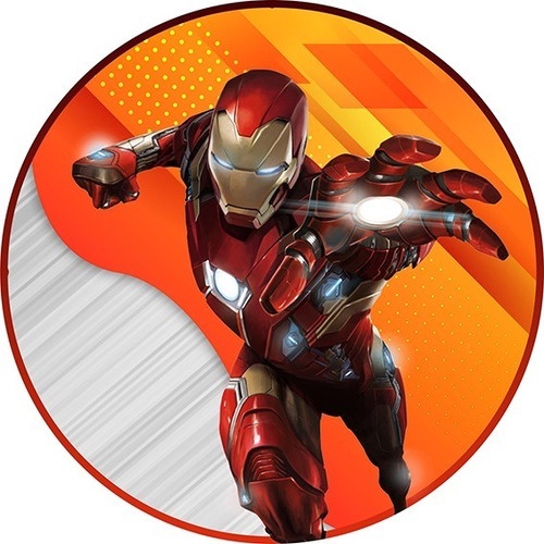 Painel Homem De Ferro Tecido Sublimado Redondo 1,5m Diâmetr | Shopee Brasil