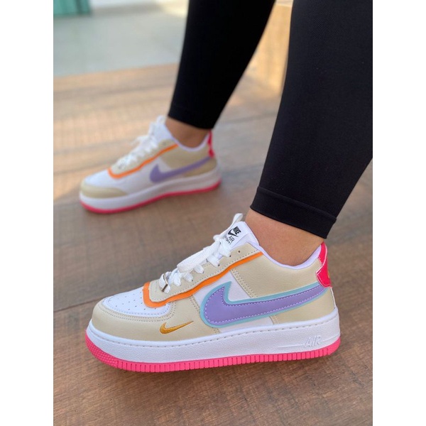 Tênis Feminino Color Tênis blogueira Tênis Colorido | Shopee Brasil