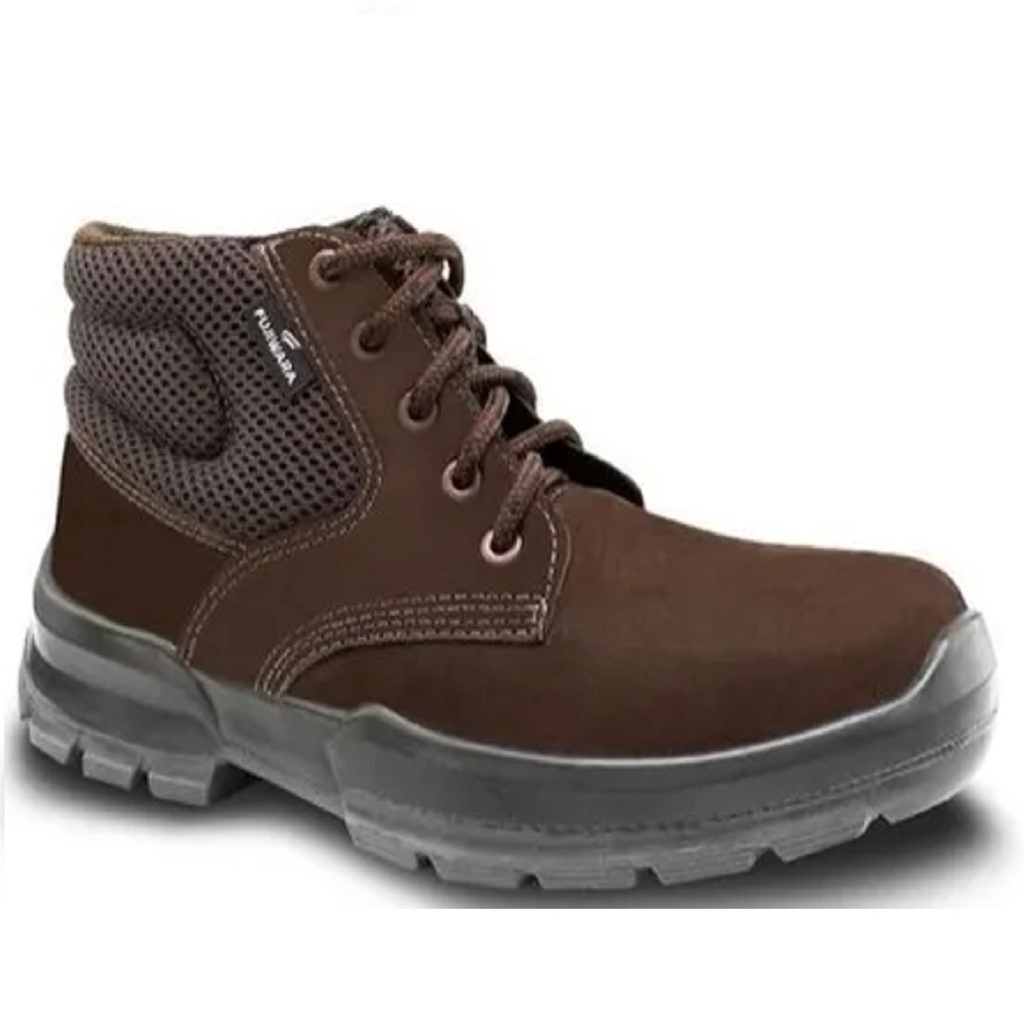 Botina De Segurança Couro Nobuck Marron Fujiwara | Shopee Brasil