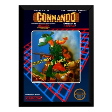 Poster moldurado Nes Game Commando | Shopee Brasil