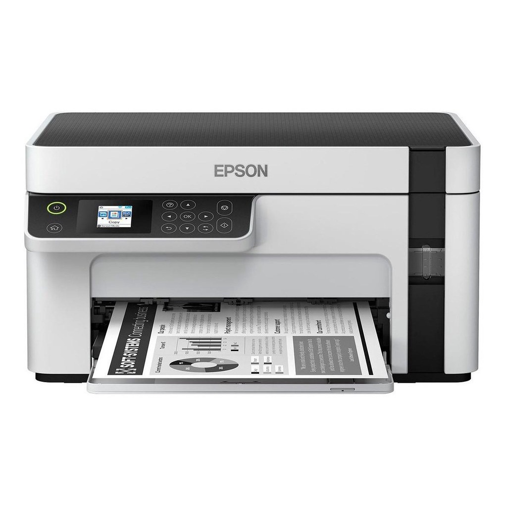Impressora multifuncional Epson EcoTank M2120 com wifi branca e preta ... Impressora multifuncional Epson EcoTank M2120 com wifi branca e preta ...