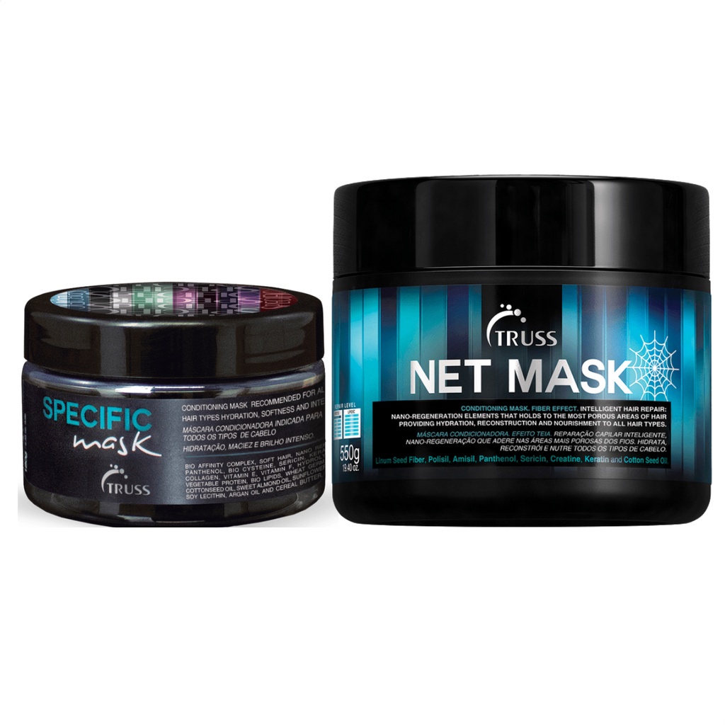 Kit Truss Hidratação Net Mask 550g + Specific Mask 180g | Shopee Brasil