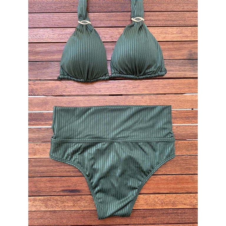 Biquini Hot Pants Verde Militar Shopee Brasil