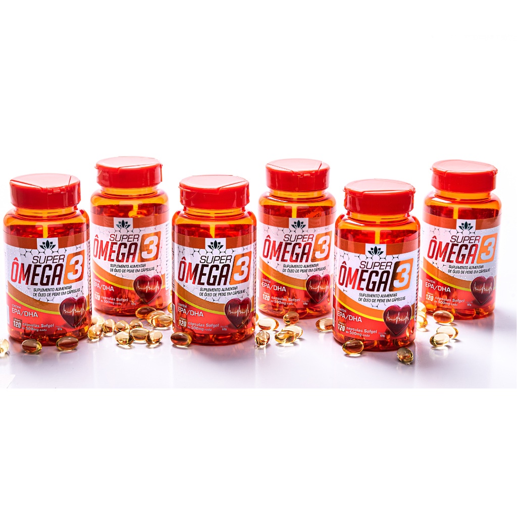 O super omega 3 nova naturalissima ajuda a combater o colesterol ruim 6 unidades | Shopee Brasil