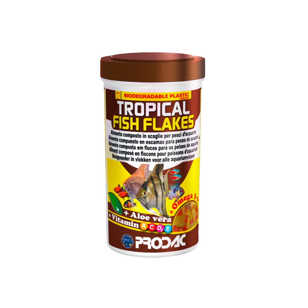 RACAO PRODAC TROPICAL FISH FLAKES 50G | Shopee Brasil