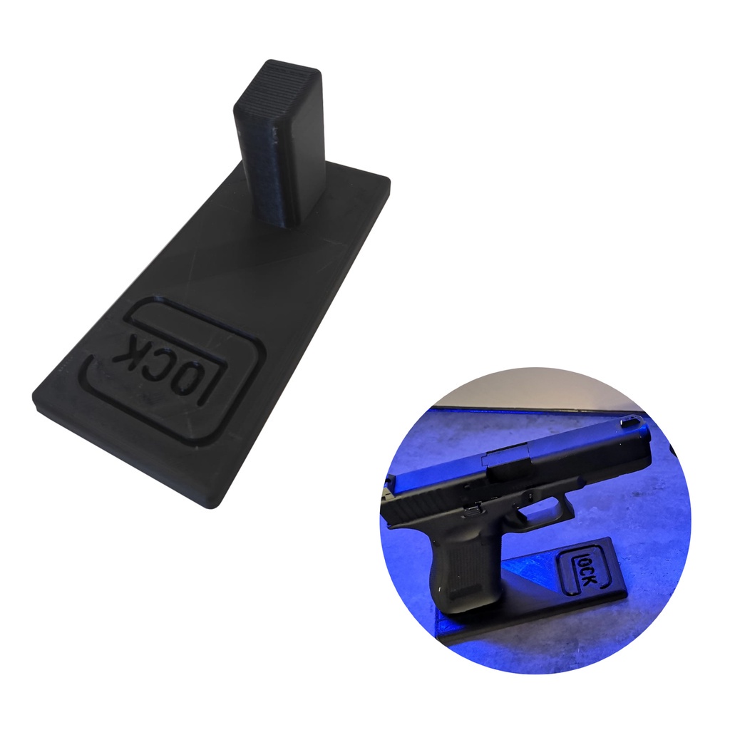 Suporte Stand De Mesa Pistola Glock 17/19 - Preto | Shopee Brasil
