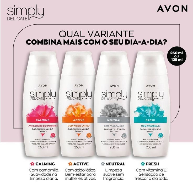 SABONETE LÍQUIDO ÍNTIMO SIMPLY DELICATE FRESH 200ML AVON | Shopee Brasil