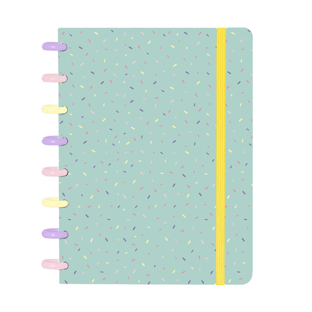 Caderno De Disco IsCool Inteligente A5 80 Folhas Colors Sweet Candy Doce Verde | Shopee Brasil