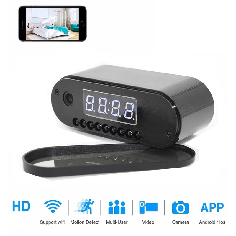 Câmera Secreta Com Relógio Secreto Mini Gravador De Segurança Visão ...