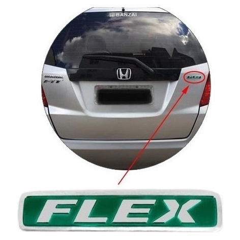 Emblema Flex Honda Fit 2009 2010 2011 2012 2013 2014 Mala | Shopee Brasil