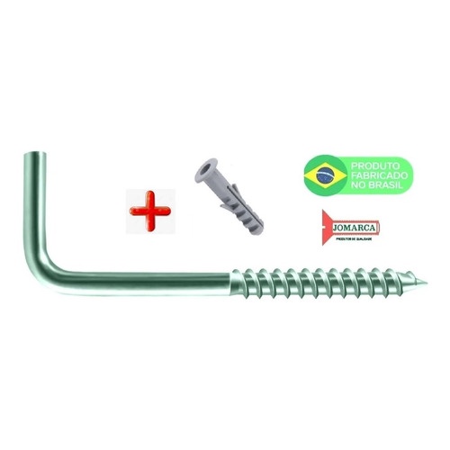 10 Parafuso L Escapula Zincado 10mm + Bucha Com Nota Fiscal | Shopee Brasil