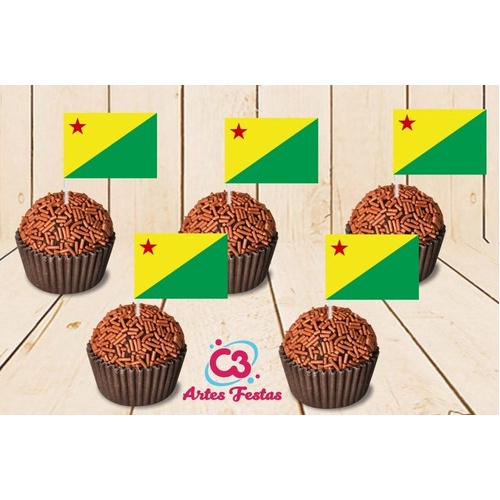Bandeira Estado Acre 50 Topper Tag Para Docinhos E Salgados | Shopee Brasil