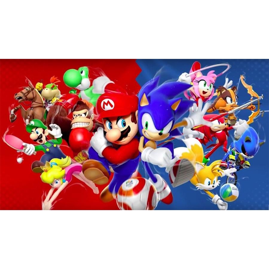 Painel em Lona Mario vs Sonic 2,70 x 2,20 | Shopee Brasil