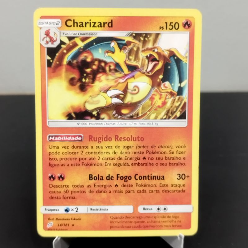 Carta Pokémon Original Charizard 14/181 | Shopee Brasil