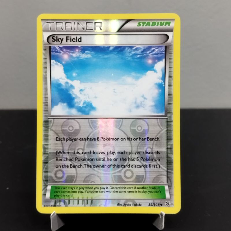 Carta Pokémon Original Sky Field Reverse Foil 89/108 SP | Shopee Brasil