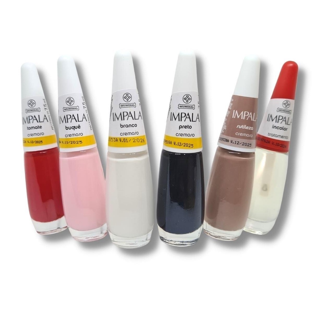 Kit com 5 Esmaltes + Base Impala Classic | Shopee Brasil