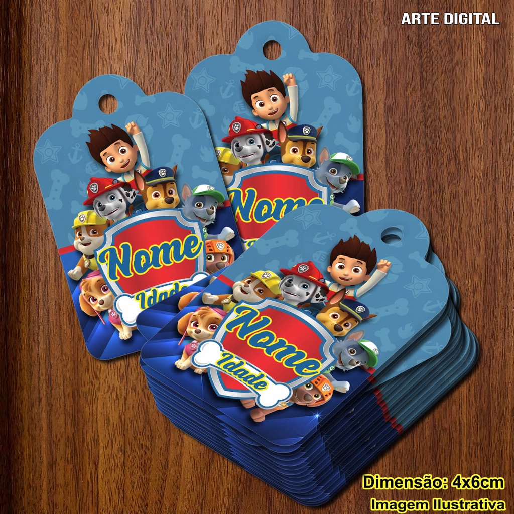 30 Tags para Lembrancinhas Persona - Patrulha Cani | Shopee Brasil