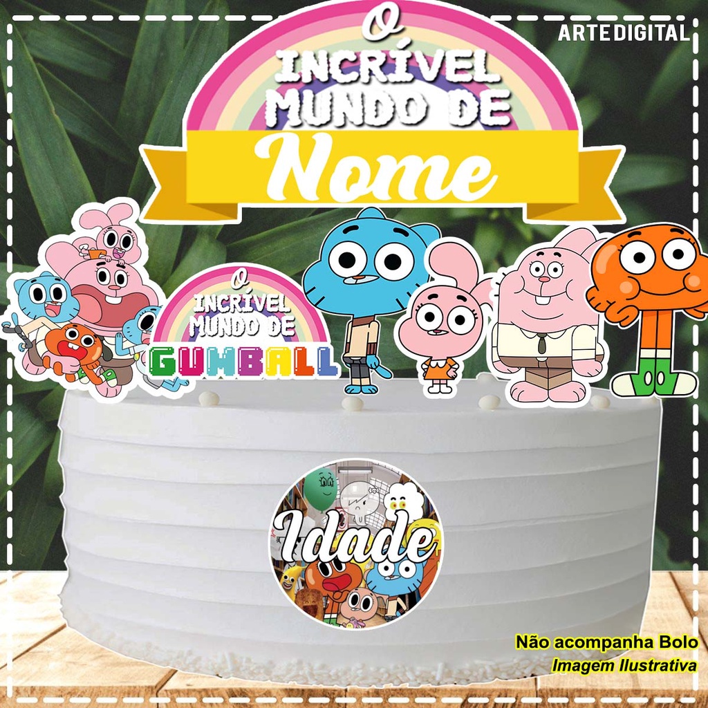Topo De Bolo - Desenho O Incrível Mundo de Gum. - Pronto No Palito ...