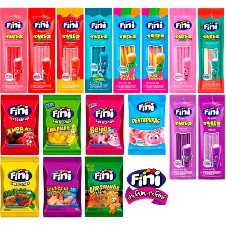kit 60 UN Bala Fini Sabores Sortidos - 15g - Fini | Shopee Brasil