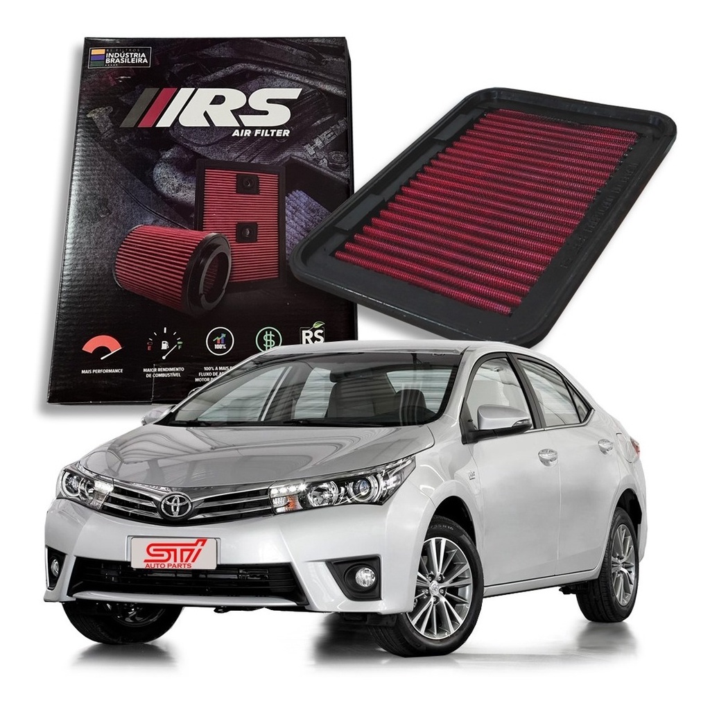 Filtro Ar Esportivo Lavável Inbox Rs Toyota Corolla 2.0 16v VVT-i Flex ...