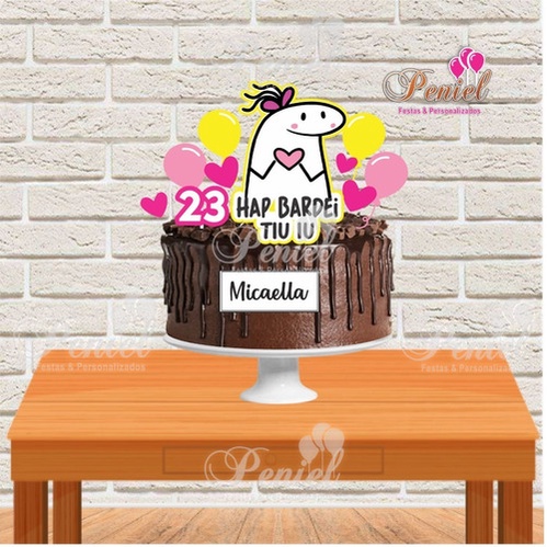 Topper Decorativo Topo De Bolo Flork Meme | Shopee Brasil