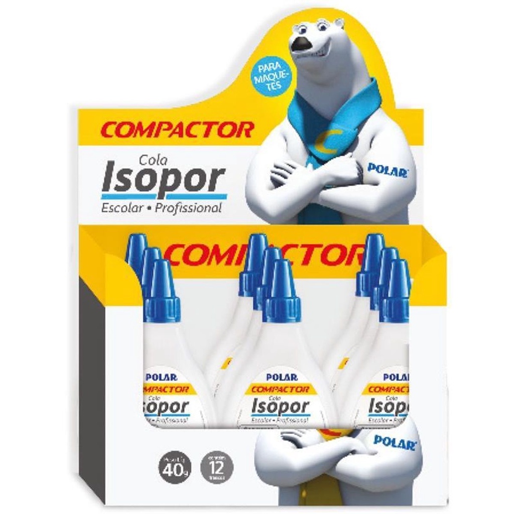 Cola para Isopor Polar Isopor 040g da Marca Compactor - Embalagem com ...